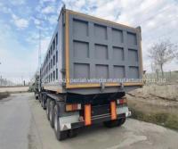 China Truck Trailer Wosheng 3 Axles Hydraulic Rear Dump Tipper Semi Truck Tipping Trailers for sale