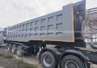 China Truck Trailer Wosheng 3 Axles Hydraulic Rear Dump Tipper Semi Truck Tipping Trailers for sale
