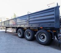 China 40ton 60ton 80ton 100ton Tri-Axle Dropside Sidewall Semi Trailer with Customizable Size for sale