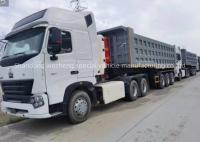 China Truck Trailer Wosheng 3 Axles Hydraulic Rear Dump Tipper Semi Truck Tipping Trailers for sale