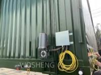 China Semi-Trailer Wosheng Durable 3 Axles Green 40ft 45ft PVC Curtain Sider Truck Delivery for sale