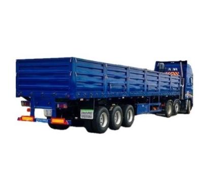 China Heavy Duty 40-100 Tons Dropside Sidewall Semi Trailer with Mechanical/Air Suspension for sale