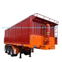 China Semi-Trailer Wosheng 3 Axles Hydraulic Rear Dump Tipper Steel Tipping Truck Trailers 9800x2500x3500mm for sale