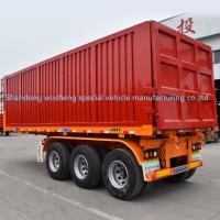 China Semi-Trailer Wosheng 3 Axles Hydraulic Rear Dump Tipper Steel Tipping Truck Trailers 9800x2500x3500mm for sale
