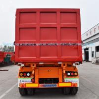 China Semi-Trailer Wosheng 3 Axles Hydraulic Rear Dump Tipper Steel Tipping Truck Trailers 9800x2500x3500mm for sale