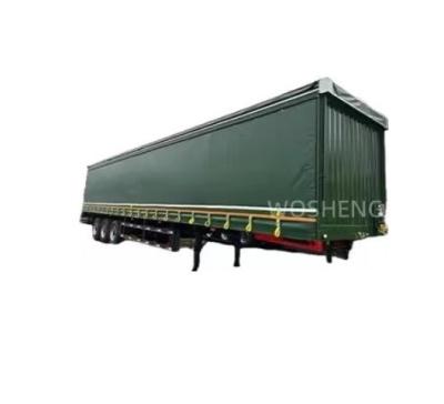 China BPW/FUWA Axle 3 Axles 40ft 45ft PVC Curtain-Sider Semi Trailer with Side Curtain for sale