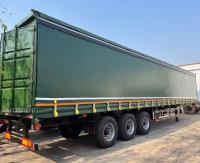 China BPW/FUWA Axle 3 Axles 40ft 45ft PVC Curtain-Sider Semi Trailer with Side Curtain for sale