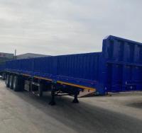 China Heavy Duty 40-100 Tons Dropside Sidewall Semi Trailer with Mechanical/Air Suspension for sale
