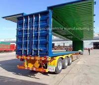 China 12units 12R22.5 Tires 35t Capacity Steel Wingspan Opening Wing Van Box Semi Trailer for sale