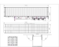 China 12units 12R22.5 Tires 35t Capacity Steel Wingspan Opening Wing Van Box Semi Trailer for sale