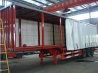 China WS 3 Axles Van Truck Trailer Cargo Transport PVC Tarpaulin Sliding Side Curtain Semi Trailer for sale