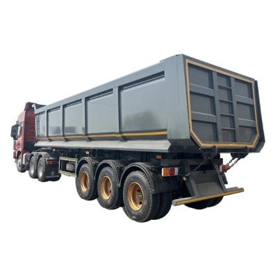 China 30-100 ton U-Type Hydraulic Rear Dump Semi Trailer Tipper Tipping Semi Truck Trailers for sale