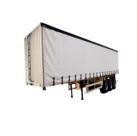 China 40tons Max Payload Tri-axle Enclosed Cargo Box Semi Trailer with Customizable Side Curtain for sale