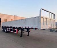 China 12400X2500X3650mm Max Payload 40-80ton Side Wall Semi Trailer for Cargo Transportation for sale