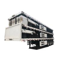 China 30t 40t Bulk Dry Cargo Side Drop Side Wall Semi Trailer for Truck Wabco Brake System for sale