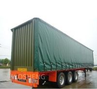 China 40tons Max Payload Steel Semi Trailer with Customizable PVC Van Tarpaulin and Roller Shutters for sale
