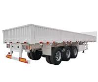 China 40FT Drop Side Wall Bulk Fence Stake Flatbed Container Heavy Cargo Sidewall Board Truck Semi Trailer for sale