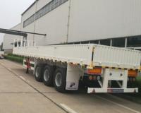 China 40FT Drop Side Wall Bulk Fence Stake Flatbed Container Heavy Cargo Sidewall Board Truck Semi Trailer for sale