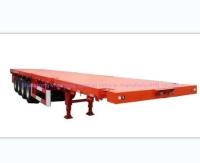 China Main Beam Height 0.5m 3 Axle Flatbed Semi Trailer for 20FT 40FT Container Transportation for sale