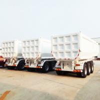 China 3 Axle U Shape Hydraulic Tipper Rear Dump Truck Semi Trailer with FUWA/Wosheng Axles for sale