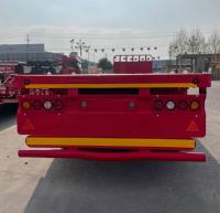 China 3 or 4axle Ship Cargo and 20ft 40ft Container Flatbed Trailer with 50tons Max Payload for sale