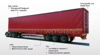 China 40t 45t Curtain-Sider Semi Trailer Side Curtain Semi-Trailer with 12units 12R22.5 Tire for sale