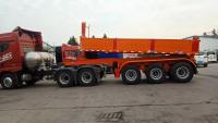 China Heavy Duty 40 Ton 45 Cubic U Type Dump Semi Trailer for Sand Stone Grain Transporting for sale