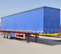 China 3 Axles 40ft 45ft White Curtain Side Sliding Truck Semi Trailer for Truck Trailer for sale