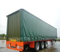 China 3 Axles 40ft 45ft White Curtain Side Sliding Truck Semi Trailer for Truck Trailer for sale