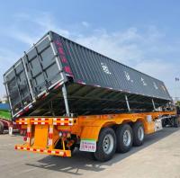 China 90mm*13/16mm*10Layer Leaf Spring Steel Side Dump Tipper Semi Trailer for Agricultural for sale