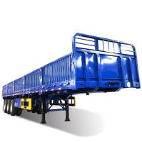 China Steel Bulk Cargo Transport Semi-Trailer with Side Wall and Mechanical Suspension for sale