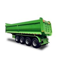 China 28t Heavy Duty Landing Gear 3 Axle Rear Dump Semi Trailer for Stone Transporting for sale