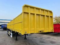 China 3 Axles Bulk and Container Transportation Steel Sidewall Semi-Trailer for Semi-Truck for sale