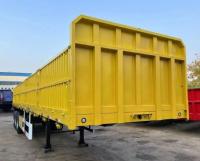 China 3 Axles Bulk and Container Transportation Steel Sidewall Semi-Trailer for Semi-Truck for sale