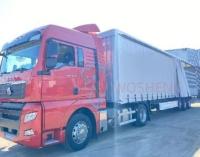 China Steel Enclosed Box Body Curtain Side Van Truck Semi Cargo Trailer for Russian Market for sale