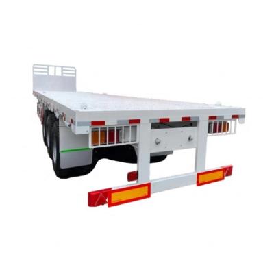China WS 4 Axles 16 Wheels 13-18m Flatbed Semi Trailer Used for Customizable Truck Trailers for sale