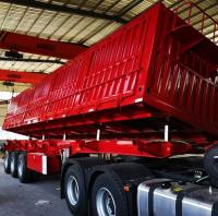 China Dual Line Brake System Side Dump Semi Trailer for Stone Coal Mines Transportation for sale
