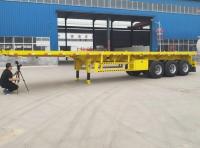China 40ft 20ft Flatbed Steel Semi Trailer for Truck Tare Weight 7.0 Ton or Customization for sale