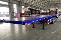 China 40ft 20ft Flatbed Steel Semi Trailer for Truck Tare Weight 7.0 Ton or Customization for sale