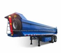 China Blue 2/3/4/5 Axles Tipper Semi Truck Tipping Truck Trailer for Max Payload 20-100ton for sale