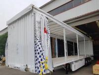 China Tri-axle 40ft 45ft Curtain Side Tarpaulin Fabric Semi Trailer for Drinks and Vegetables for sale