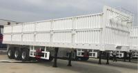 China White Side Wall Semi-Trailer for Sand Stone Bulk Cargo 3 Axle 50 Tons Capacity for sale