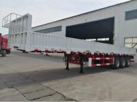 China White Side Wall Semi-Trailer for Sand Stone Bulk Cargo 3 Axle 50 Tons Capacity for sale