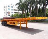 China Wosheng Top Selling 3-Axle 50 Tons Flatbed Truck Trailer Steel Flat Bed Semi Trailer for sale
