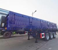 China Tri-Axle Hydraulic Lift Side Tipper Side Dump Semi Trailer with Max Payload 30-100T for sale