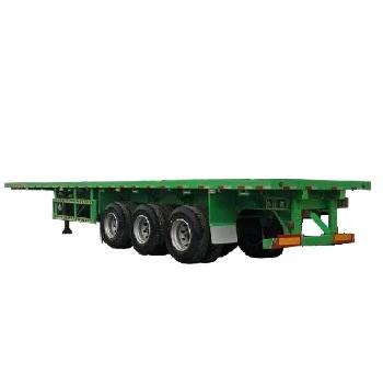 China 2 Axles 3 axles 4 axles 20' 40' 45' Container Flatbed Semi Trailer for Truck Tire Specs. 12R22.5 for sale