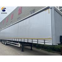 China Customized 3 Axles PVC Fabric Curtain Semi-Trailer for Side Curtain Box Open Truck Trailer for sale