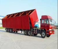 China Wosheng Tri-Axle Hydraulic Lift Side Tipper Side Dump Semi Trailer Side Tipping Trailer for sale