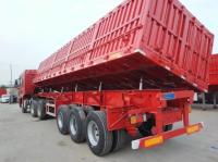 China Wosheng Tri-Axle Hydraulic Lift Side Tipper Side Dump Semi Trailer Side Tipping Trailer for sale