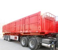 China Wosheng Tri-Axle Hydraulic Lift Side Tipper Side Dump Semi Trailer Side Tipping Trailer for sale